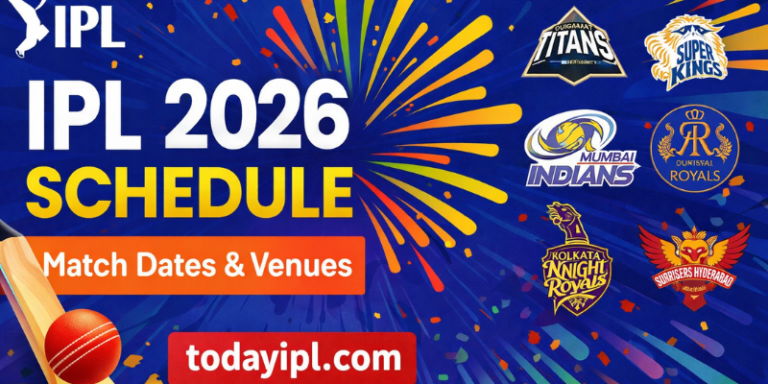 IPL 2026 Schedule – Match List, Dates, Time Table & Venues